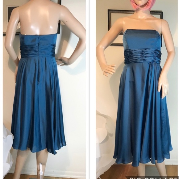 Monique Lhuillier | Dresses | Monique Lhuillier Strapless Waist Gather ...